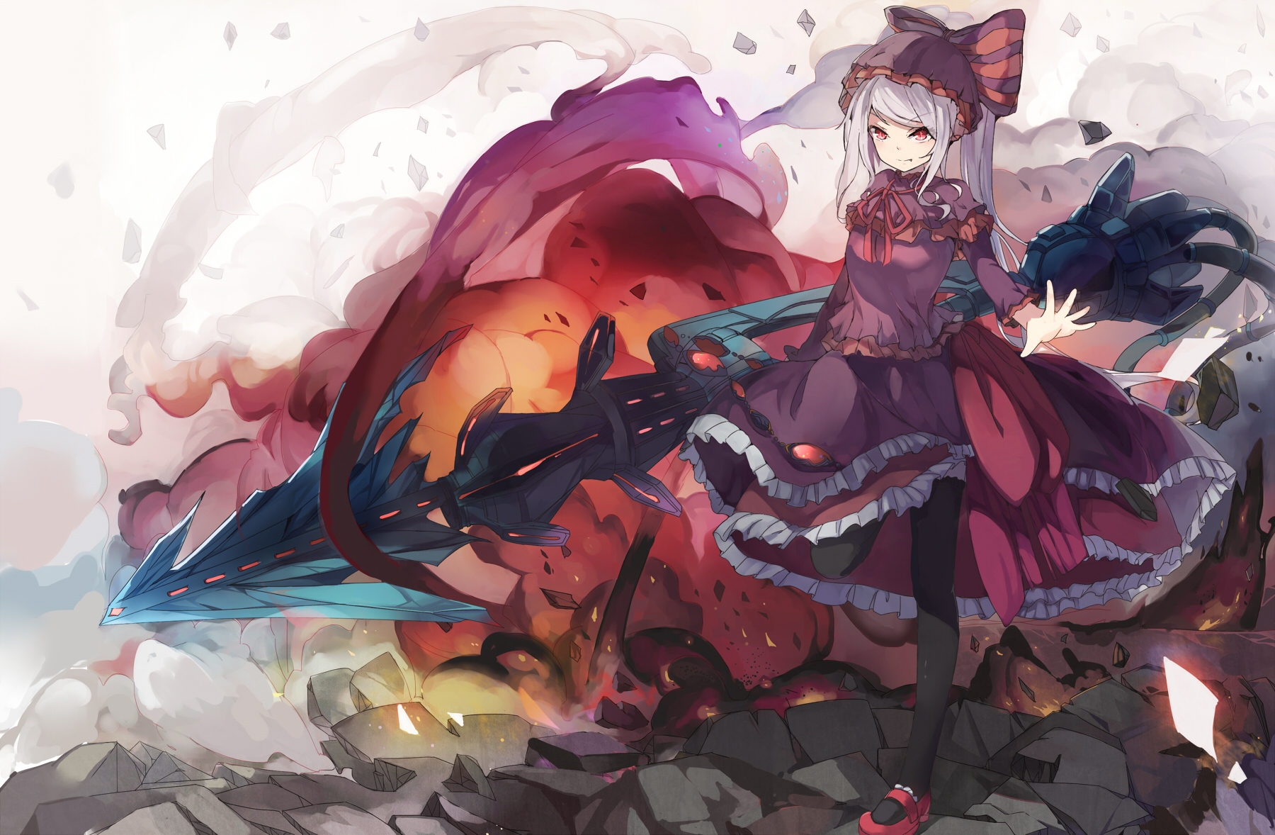 Shalltear Bloodfallen, Overlord, Dress, Red Eyes, Fang - 1800x1178 ...