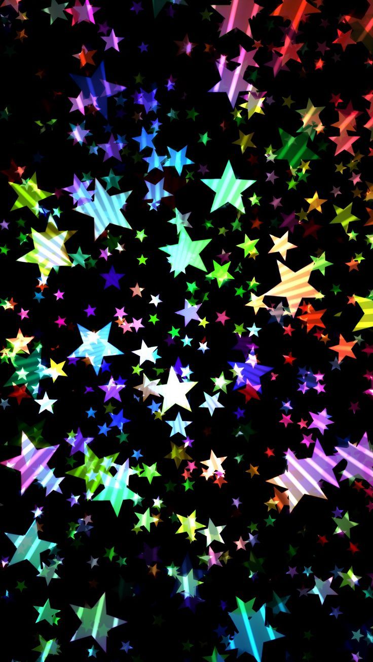 Colorful Stars Wallpaper Hd - 736x1308 Wallpaper - teahub.io