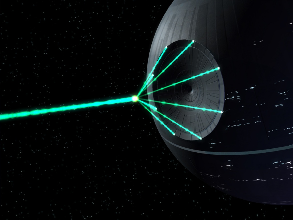 Death Star Firing - Death Star Laser - 1024x768 Wallpaper - teahub.io