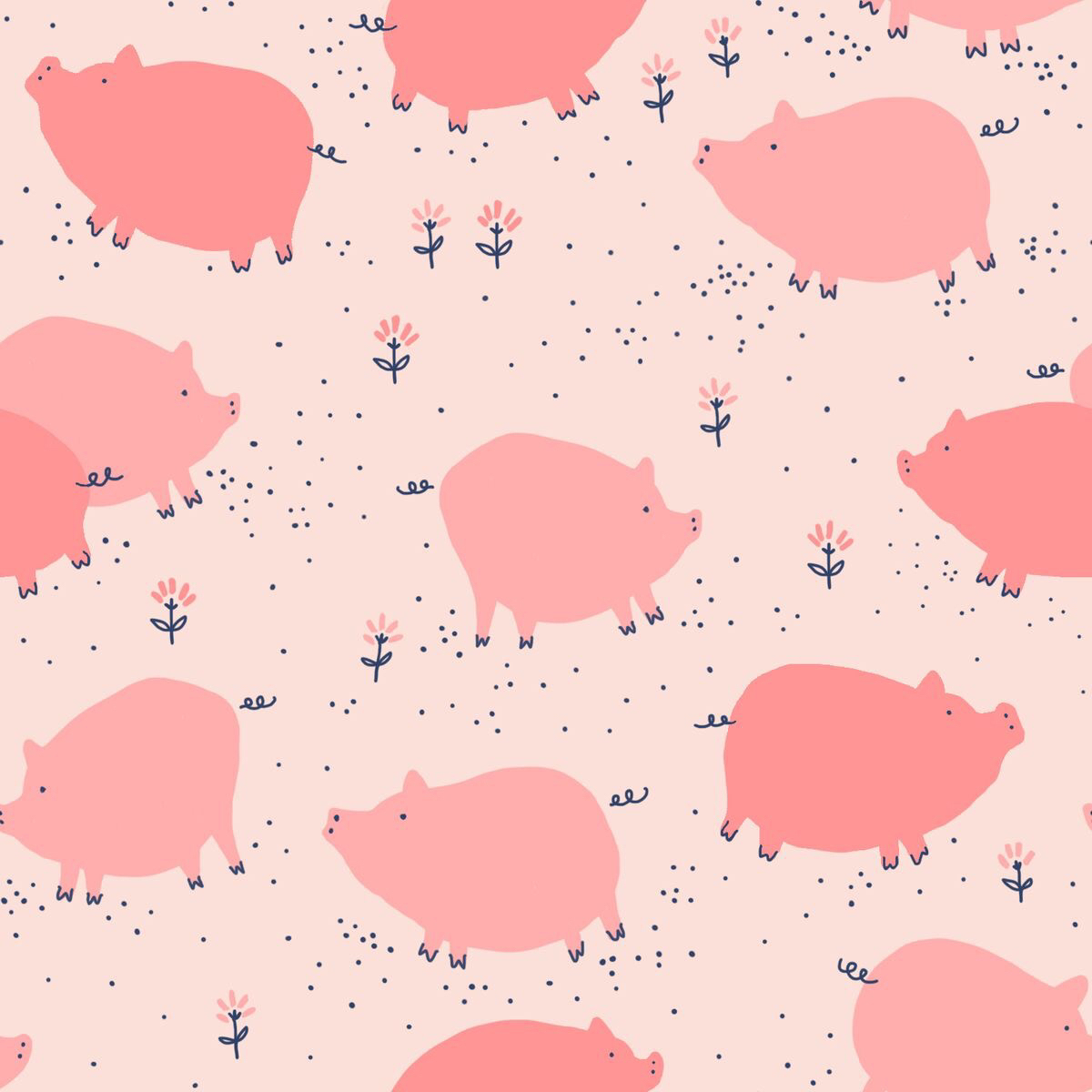 Pig, Wallpaper, And Background Image - Pig Pattern Background ...
