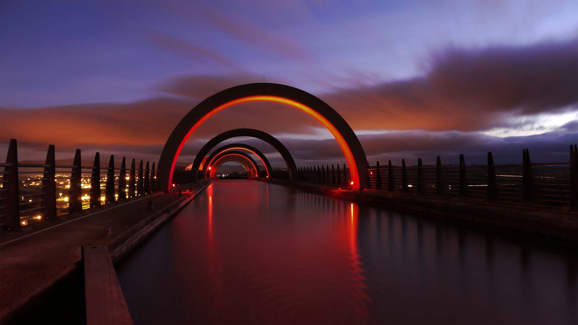 Falkirk Wheel Scotland Wallpaper - Falkirk Scotland Wheel At Night ...