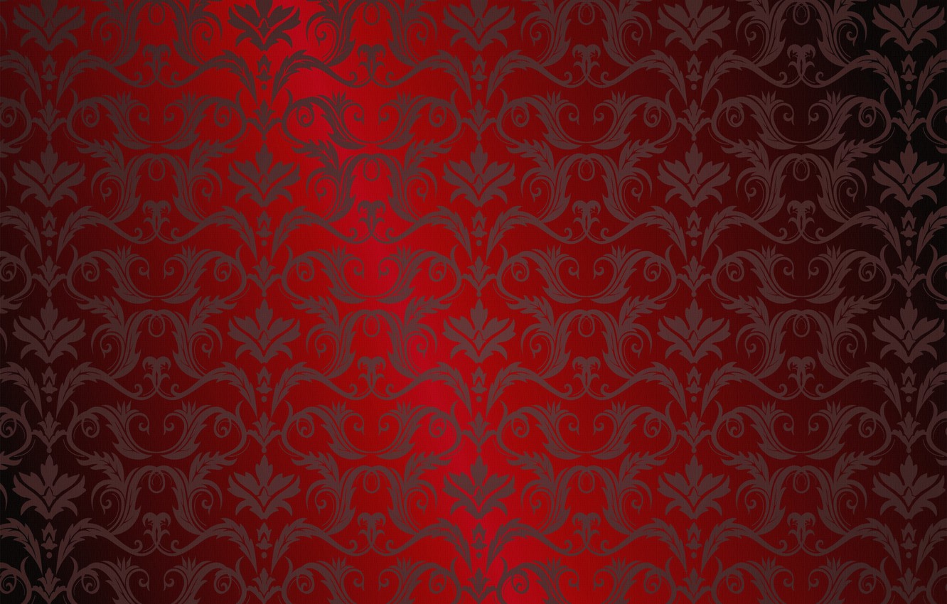 Photo Wallpaper Retro, Pattern, Vector, Dark, Red, - Texture Background ...