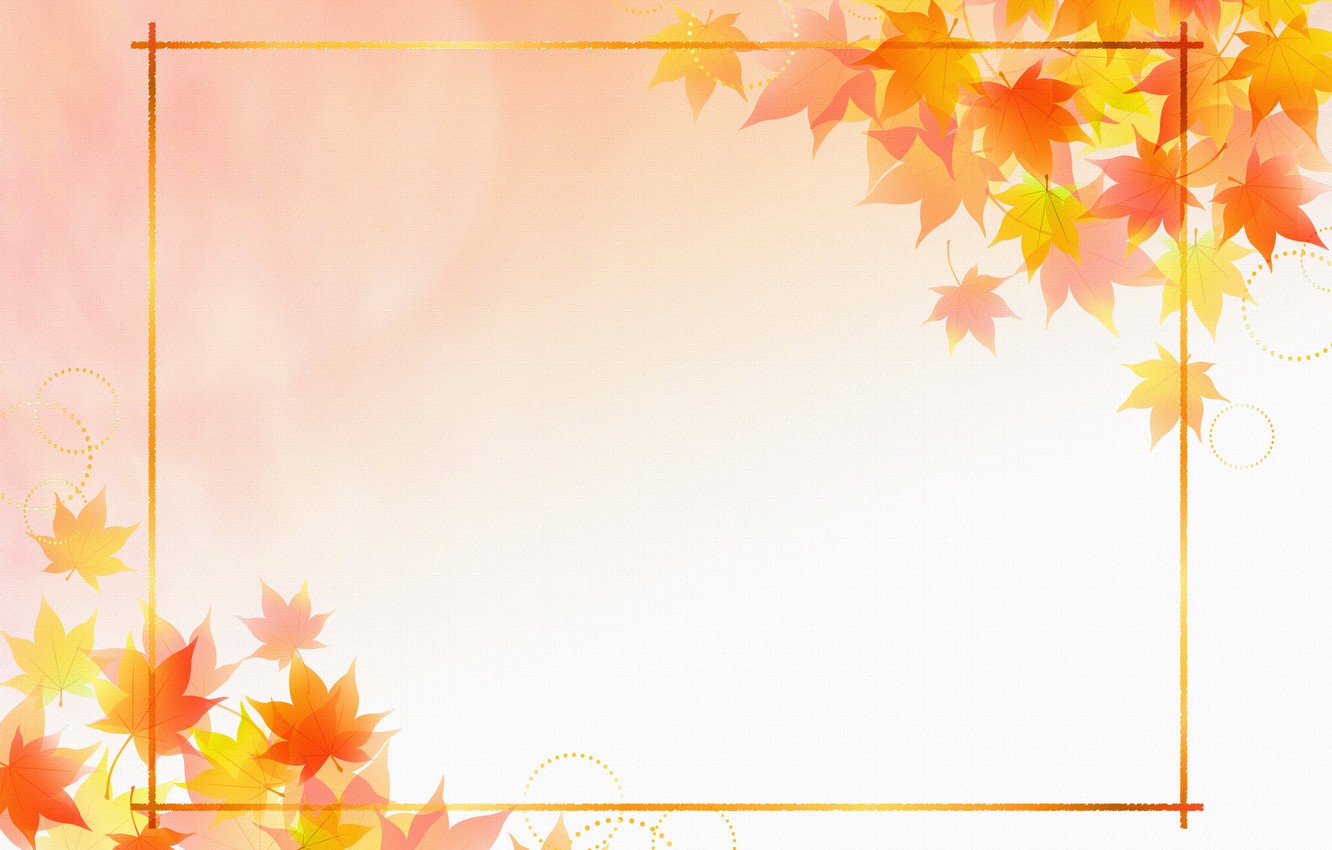 Photo Wallpaper Leaves, Postcard, Template, Blank - Fall Background ...