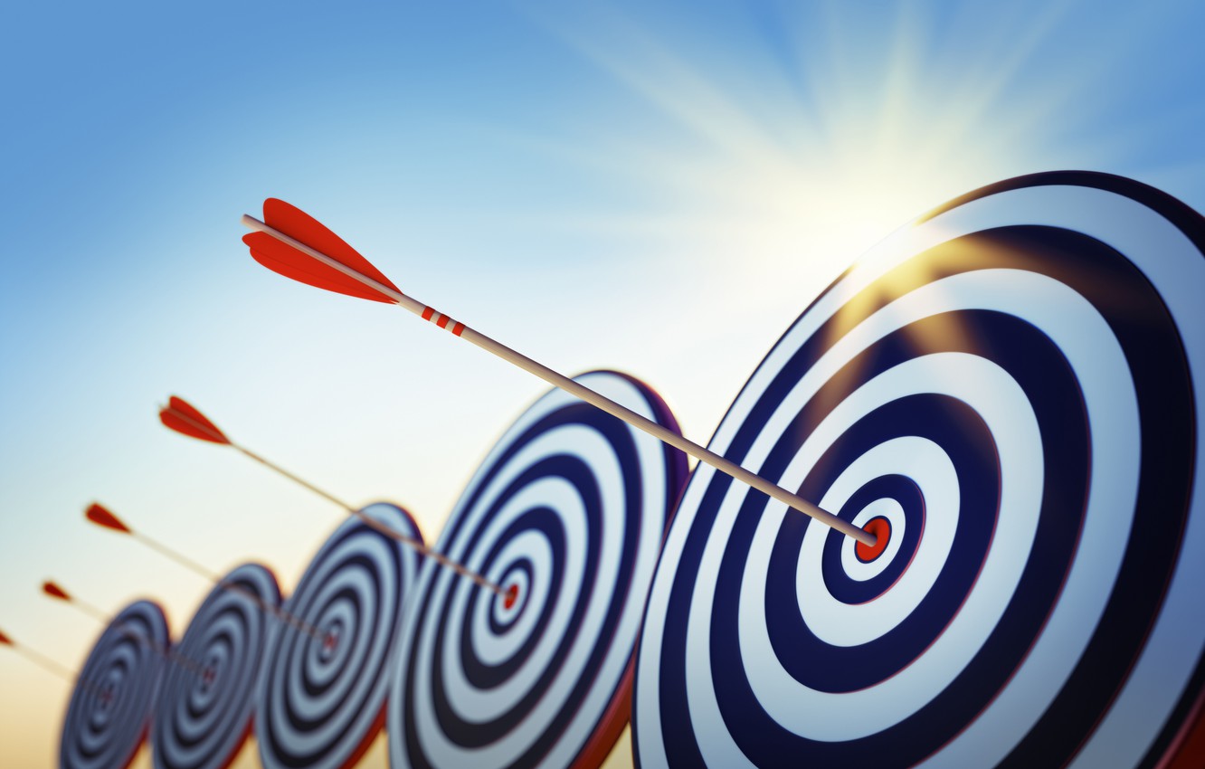 Photo Wallpaper Goal, Art, Arrow, Arrows, Target, The - Target To Reach ...
