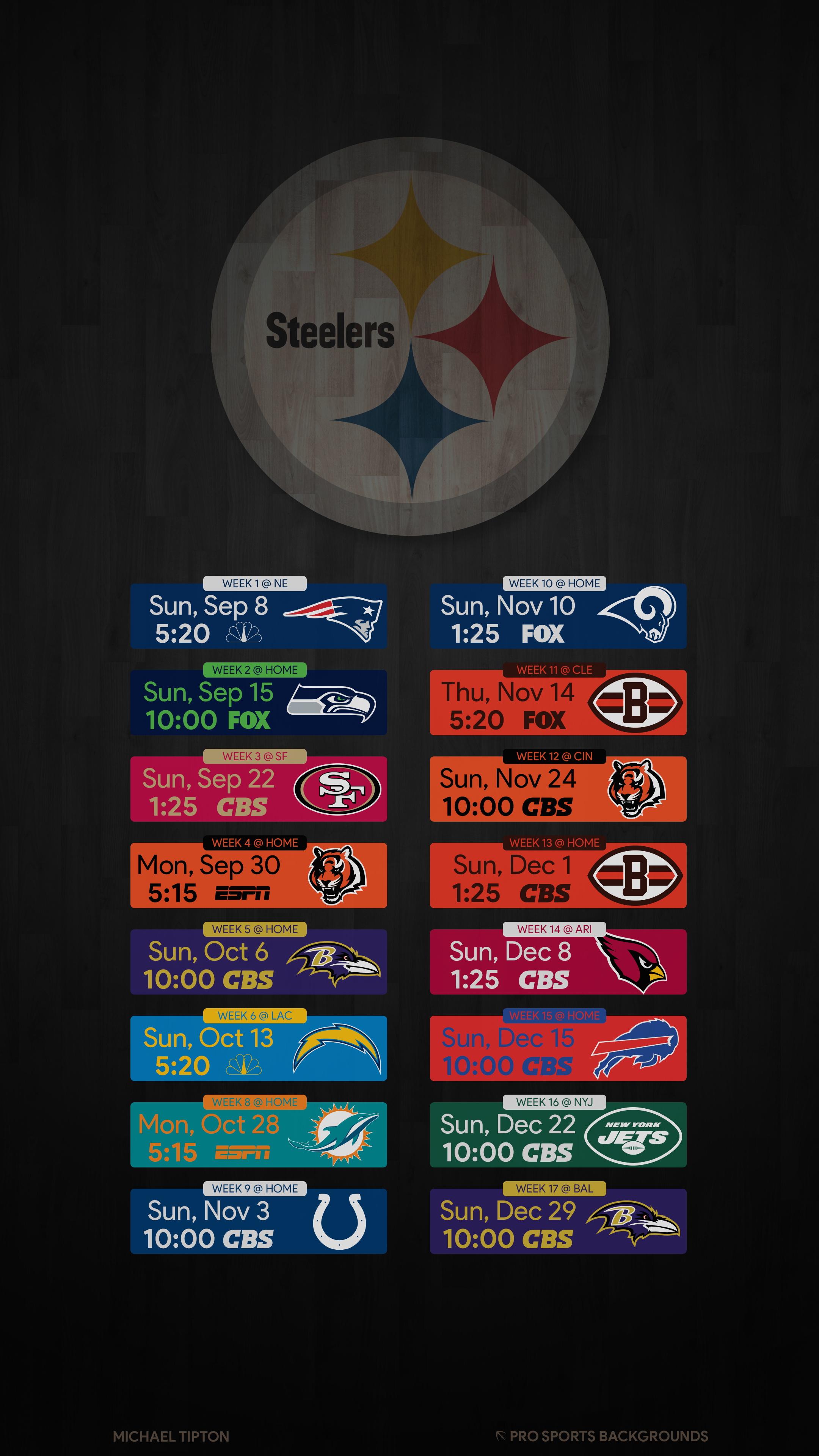 Pittsburgh Steelers 2019 Schedule - 2160x3840 Wallpaper - teahub.io