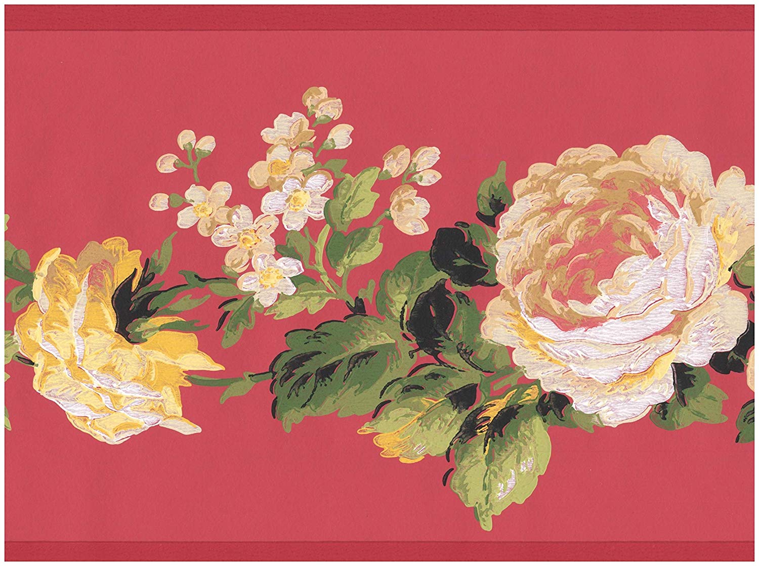Red And White Roses Border Designs - 1500x1119 Wallpaper - teahub.io