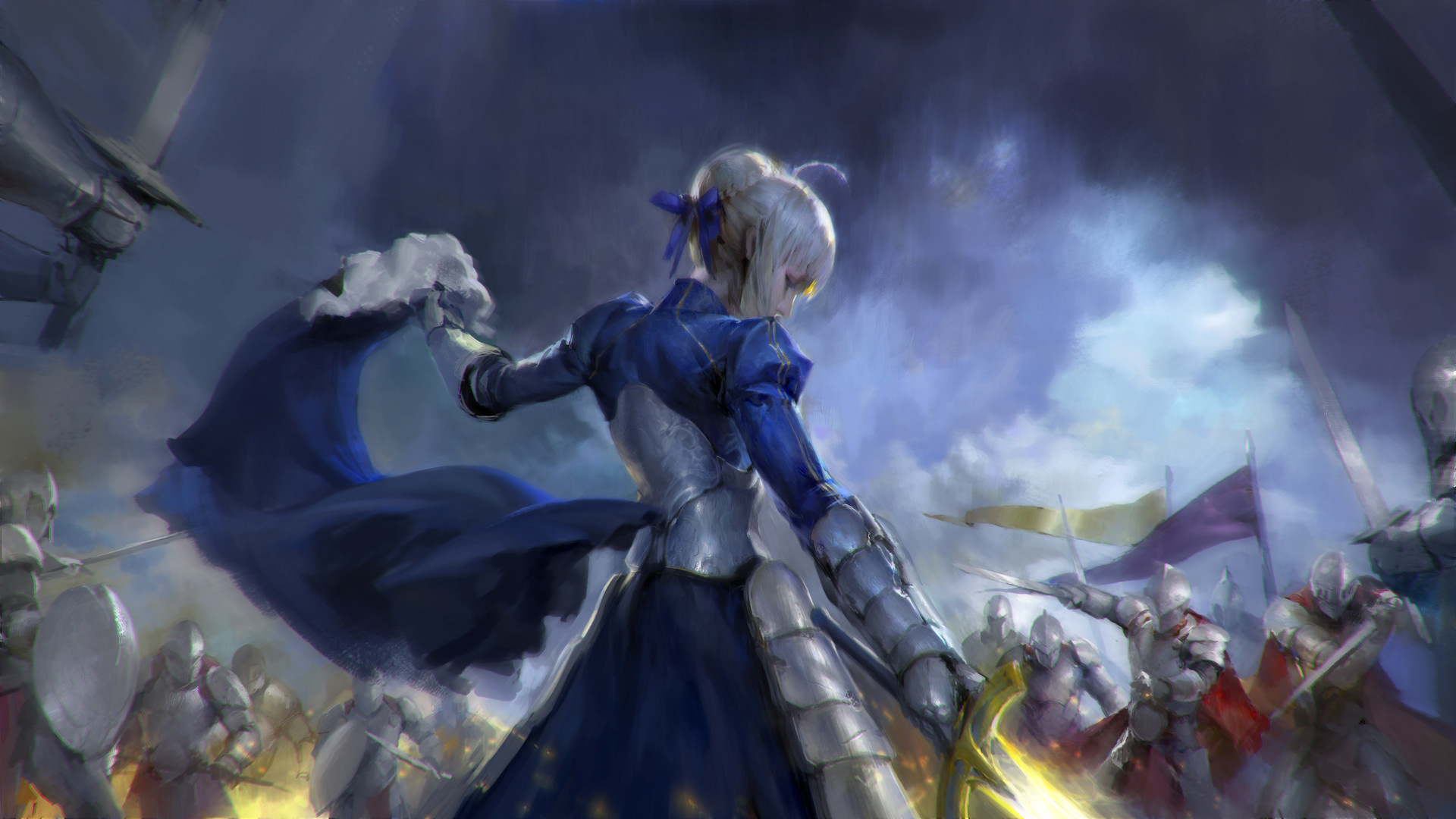 Saber, Artwork, Warrior, Wallpaper - Saber Artwork - 1920x1080 ...