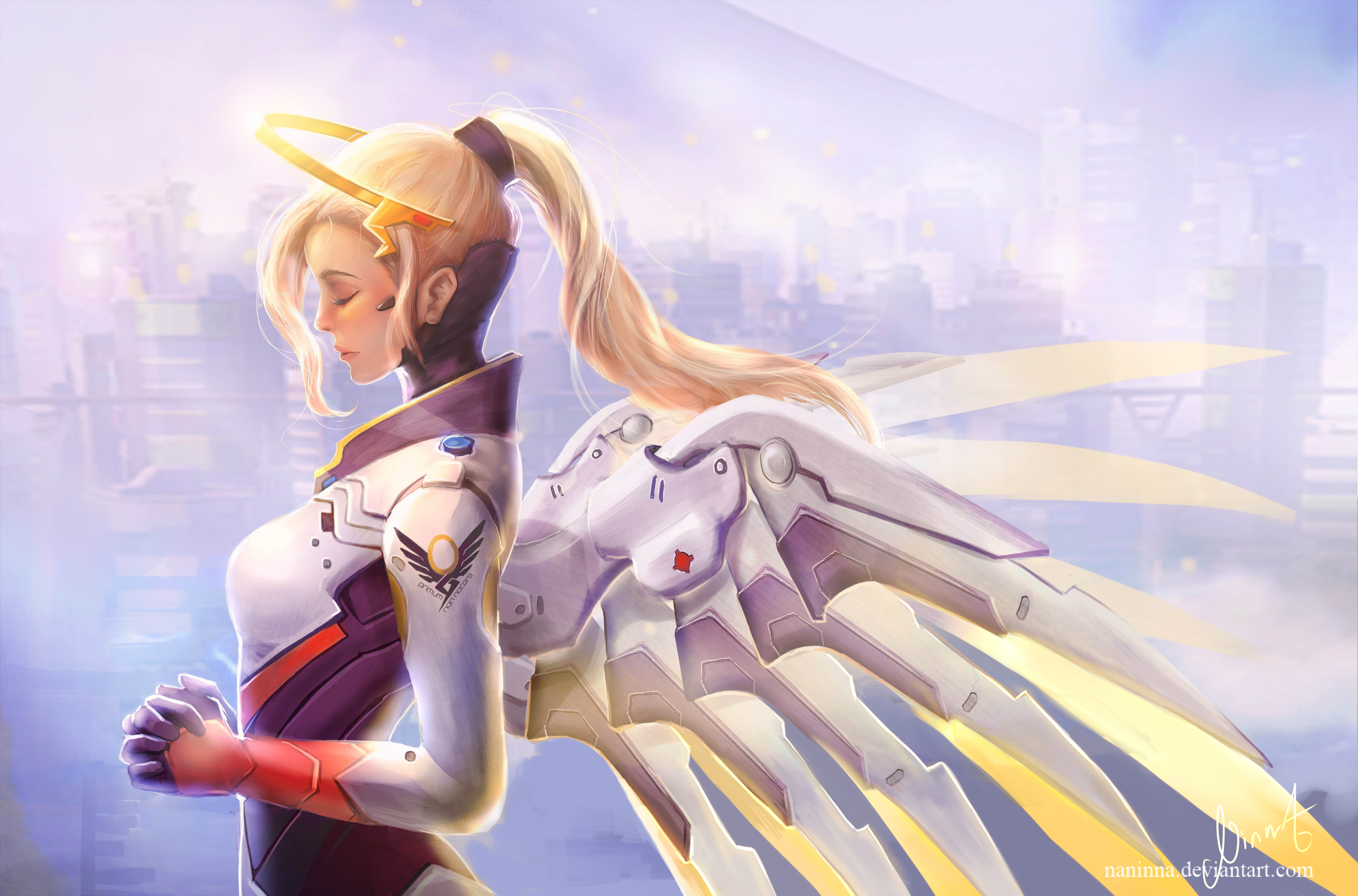 Mercy Overwatch Side Profile - 5314x3507 Wallpaper - teahub.io