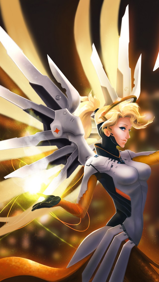 Overwatch, Mercy, 4k - Mercy Overwatch 4k - 640x1138 Wallpaper - teahub.io