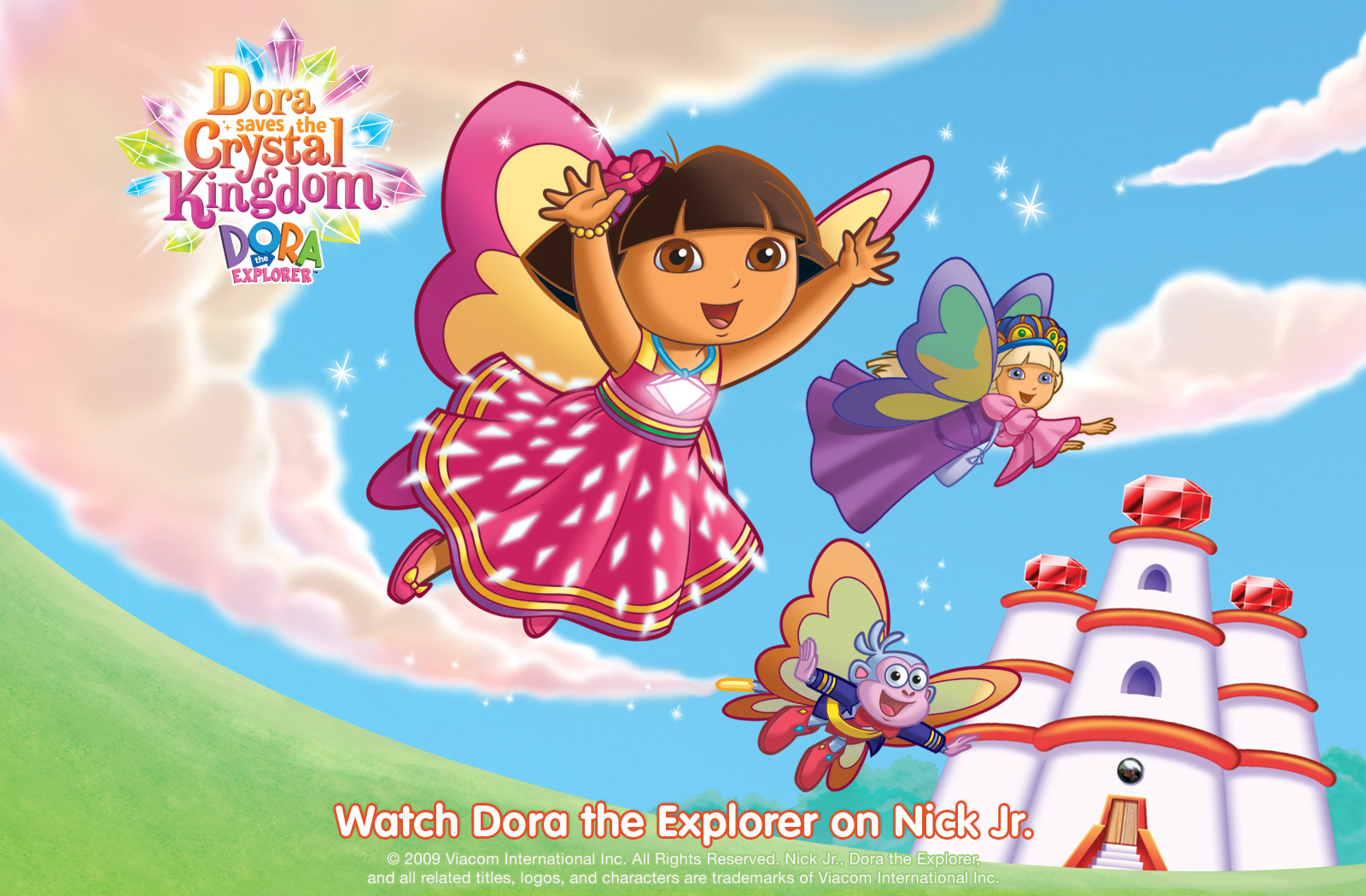 Dora Crystal Kingdom Wallpaper - Dora The Explorer Flying - 1600x1050 ...