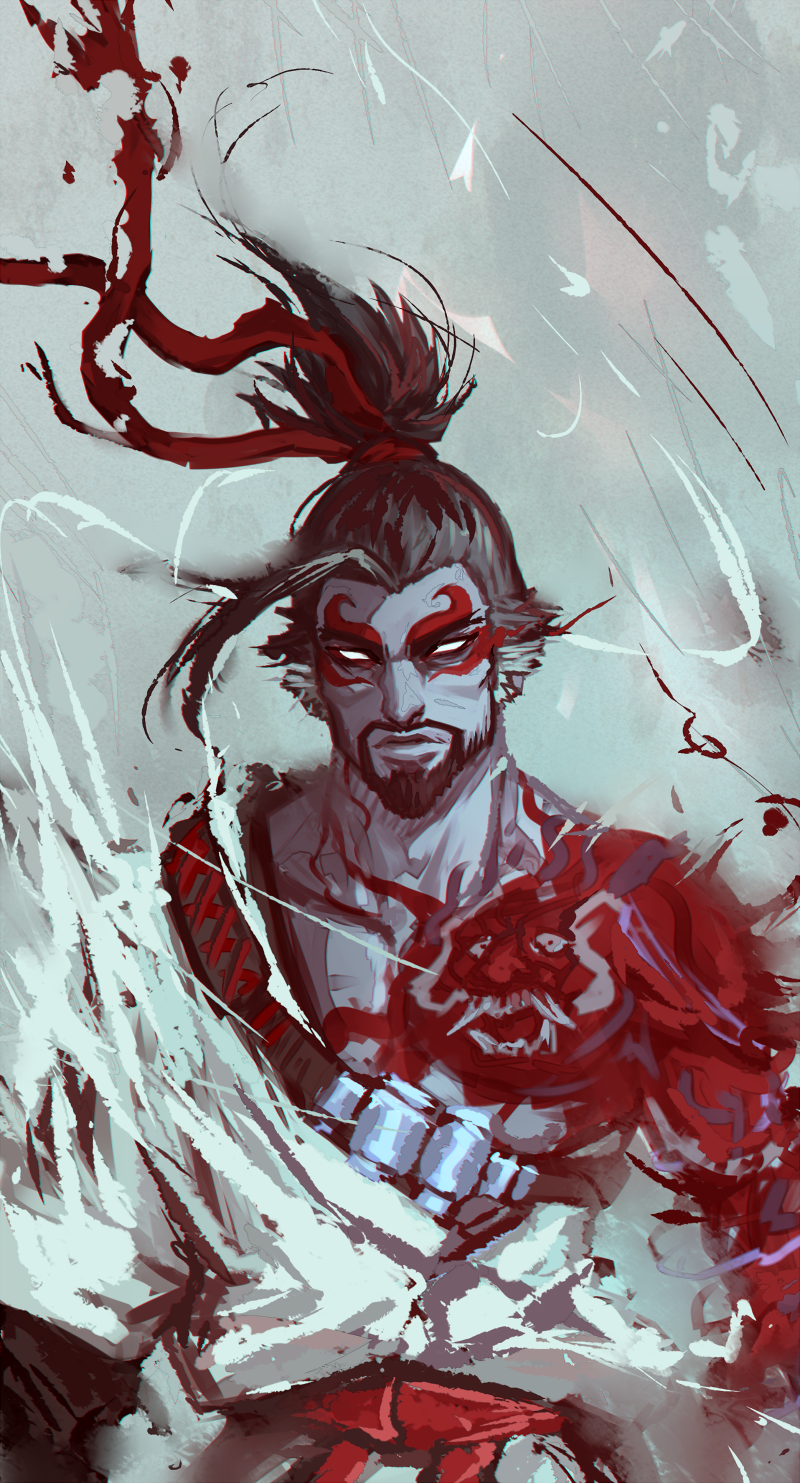Hanzo Demon Fanart - 800x1483 Wallpaper - teahub.io