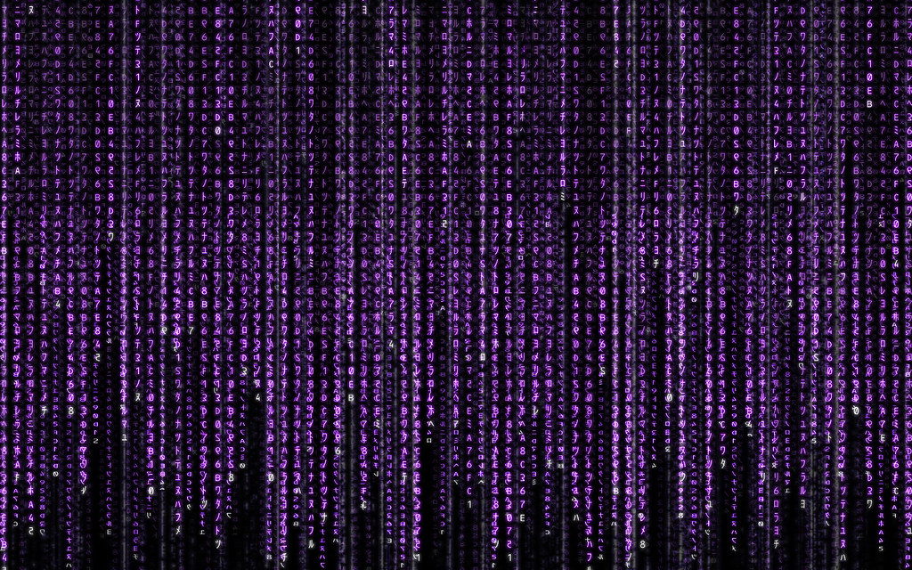 Purple Matrix Code - 1024x640 Wallpaper - teahub.io