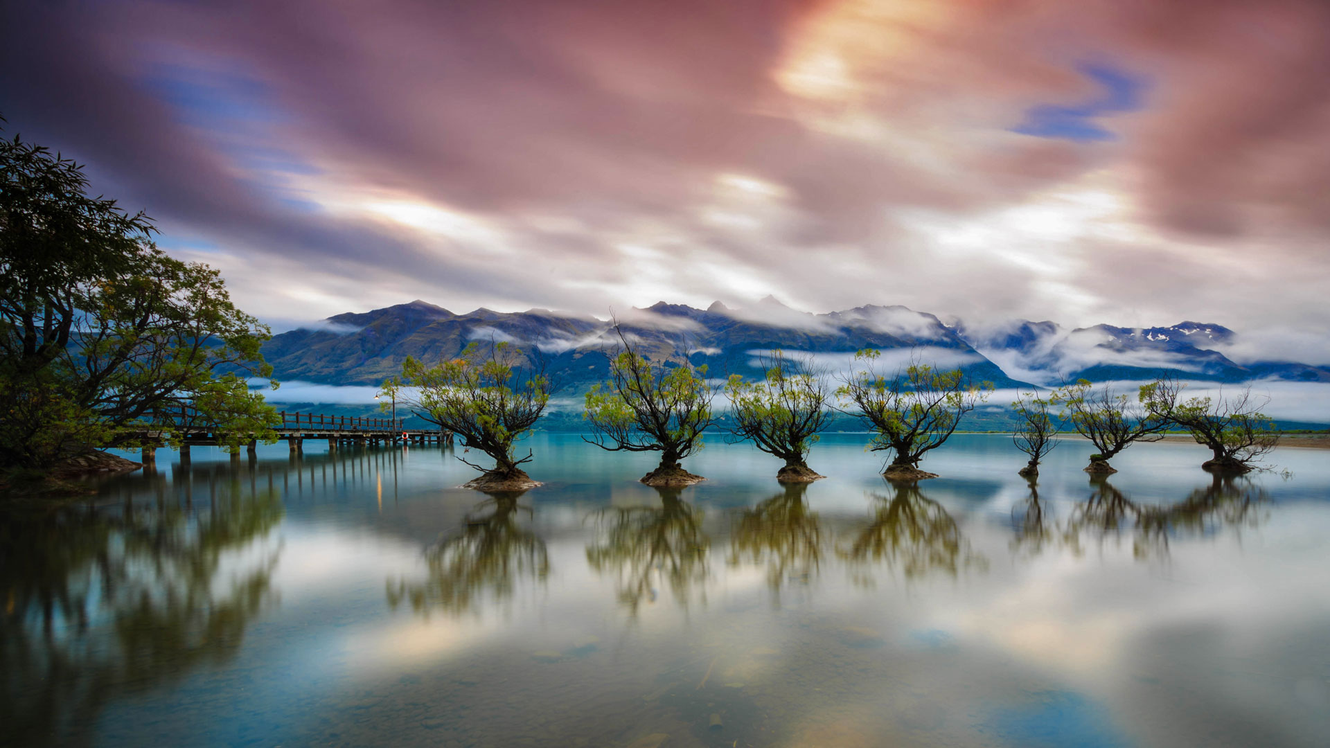 Bing Wallpaper 004 1920 X 1080 - Water And Mountains Clouds - 1920x1080 ...