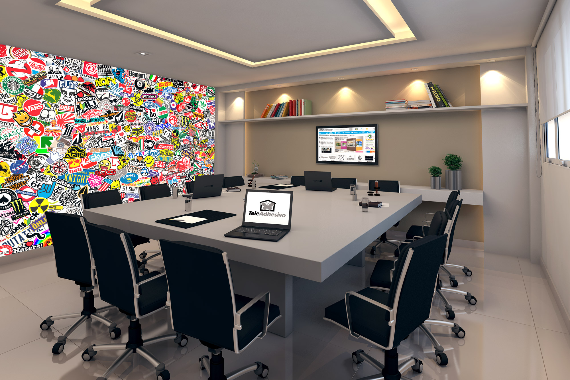 Download Stickerbomb Mural - Sticker Bomb Wall - Teahub.io