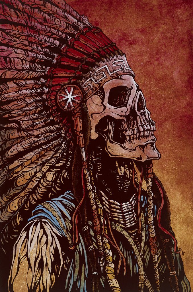Native American Skull - 678x1024 Wallpaper - teahub.io