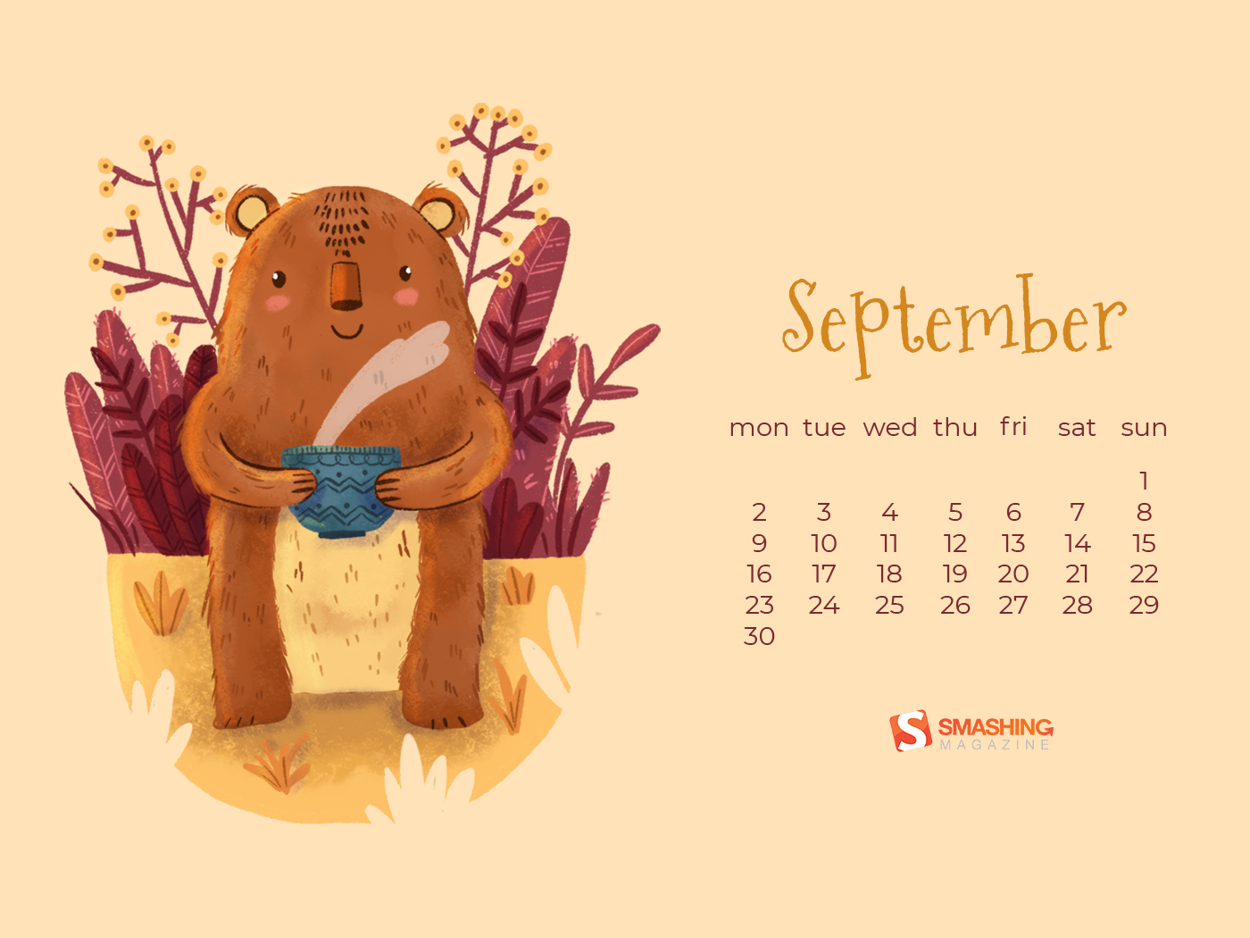 September 2019 Calendar Wallpaper Desktop - 1400x1050 Wallpaper - teahub.io