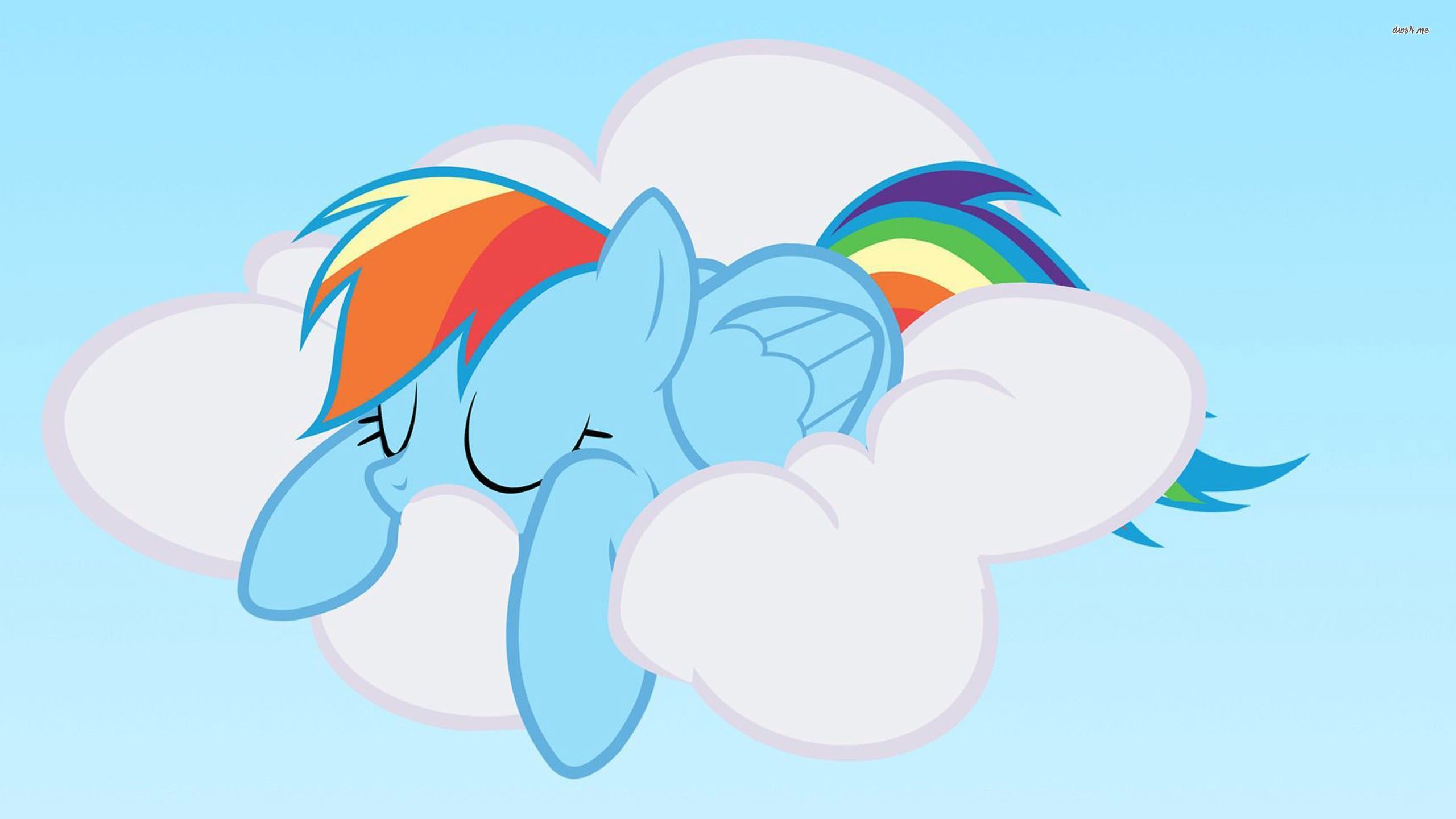 Rainbow Dash Sleeping Vector