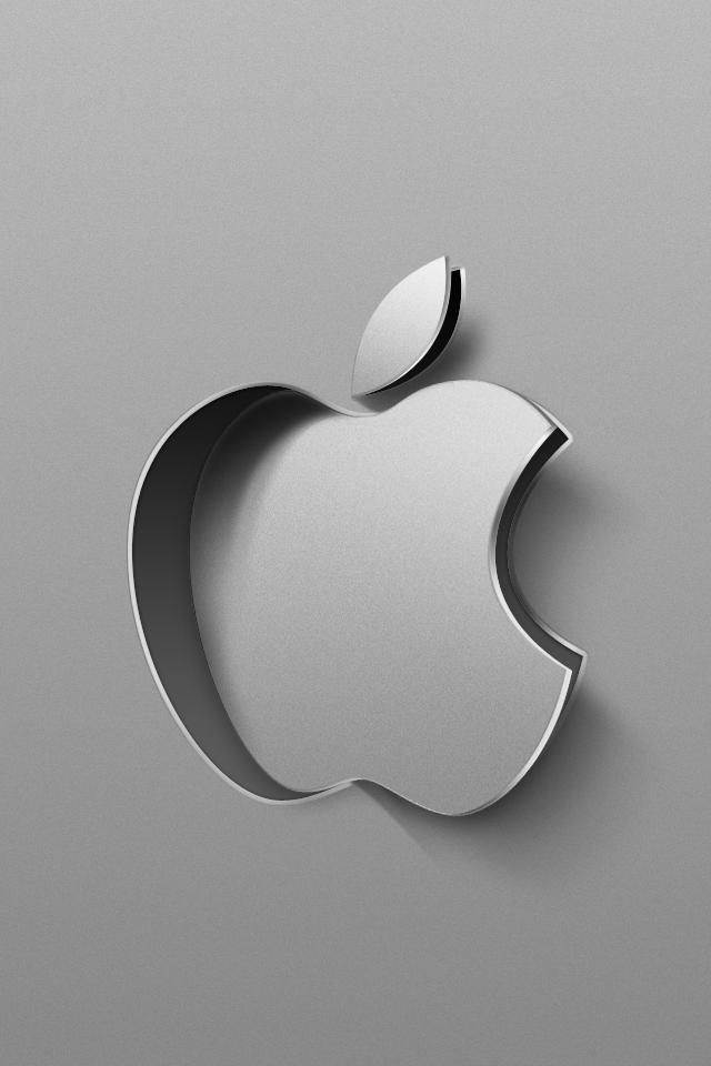 Iphone Logo 3d Hd - 640x960 Wallpaper - teahub.io