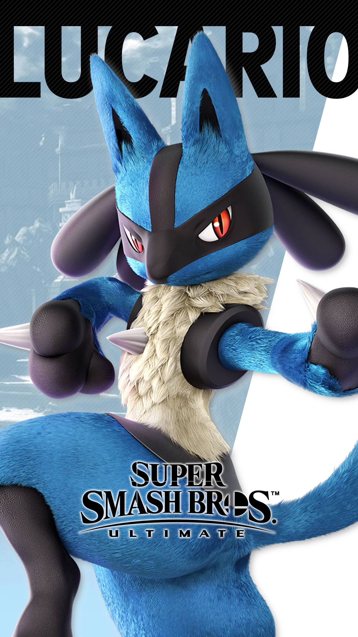 Super Smash Bros Ultimate Lucario Render - 1440x2560 Wallpaper - teahub.io