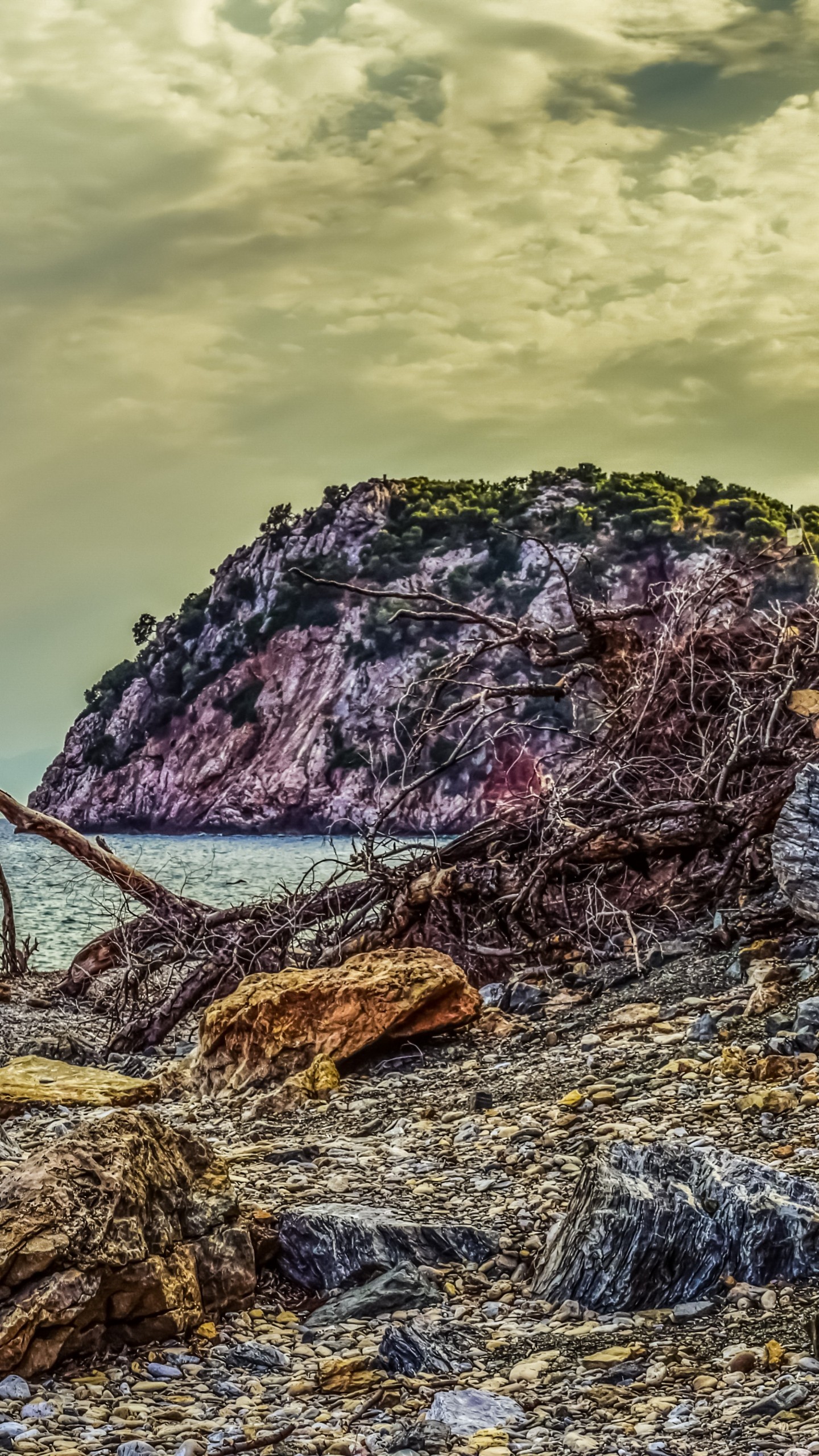 Beach Pebble Rock Hdr Wallpaper - Rock 4k - 1440x2560 Wallpaper - teahub.io