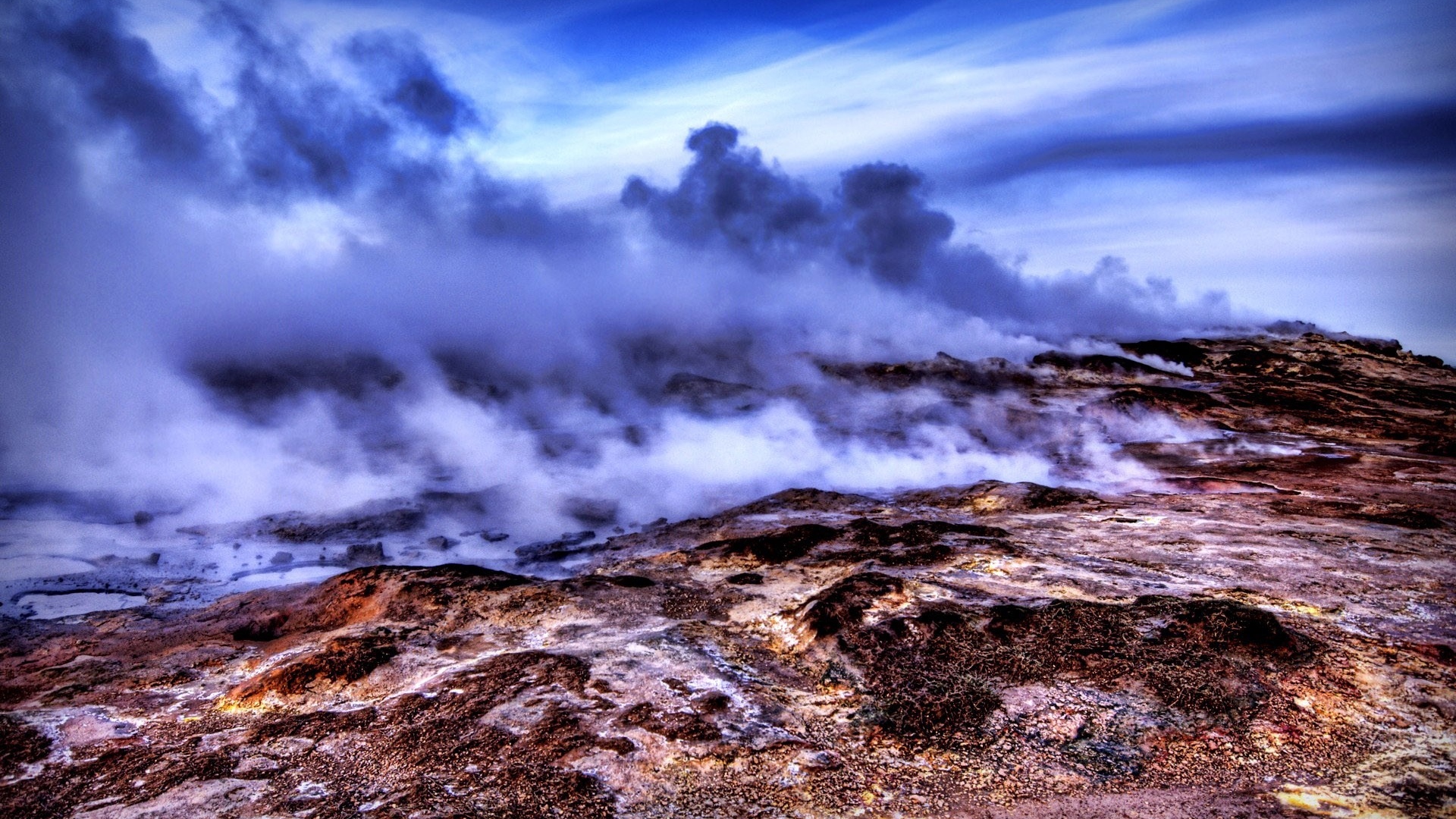 Wallpaper Smoke, Volcano, Mountains, Hdr - Volcanic Gas - 1920x1080 ...
