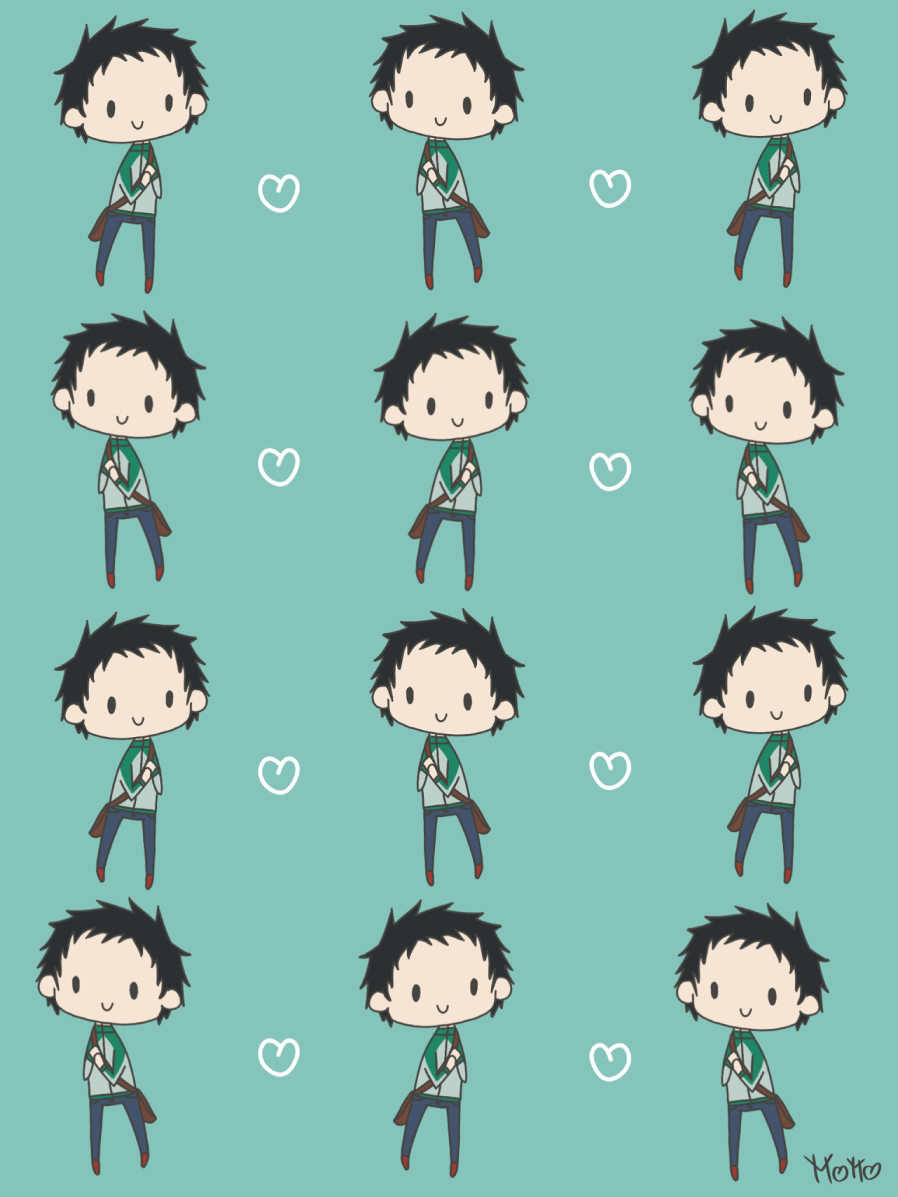 Chibi Mikado Tile Wallpaper - Cartoon - 1280x1707 Wallpaper - teahub.io