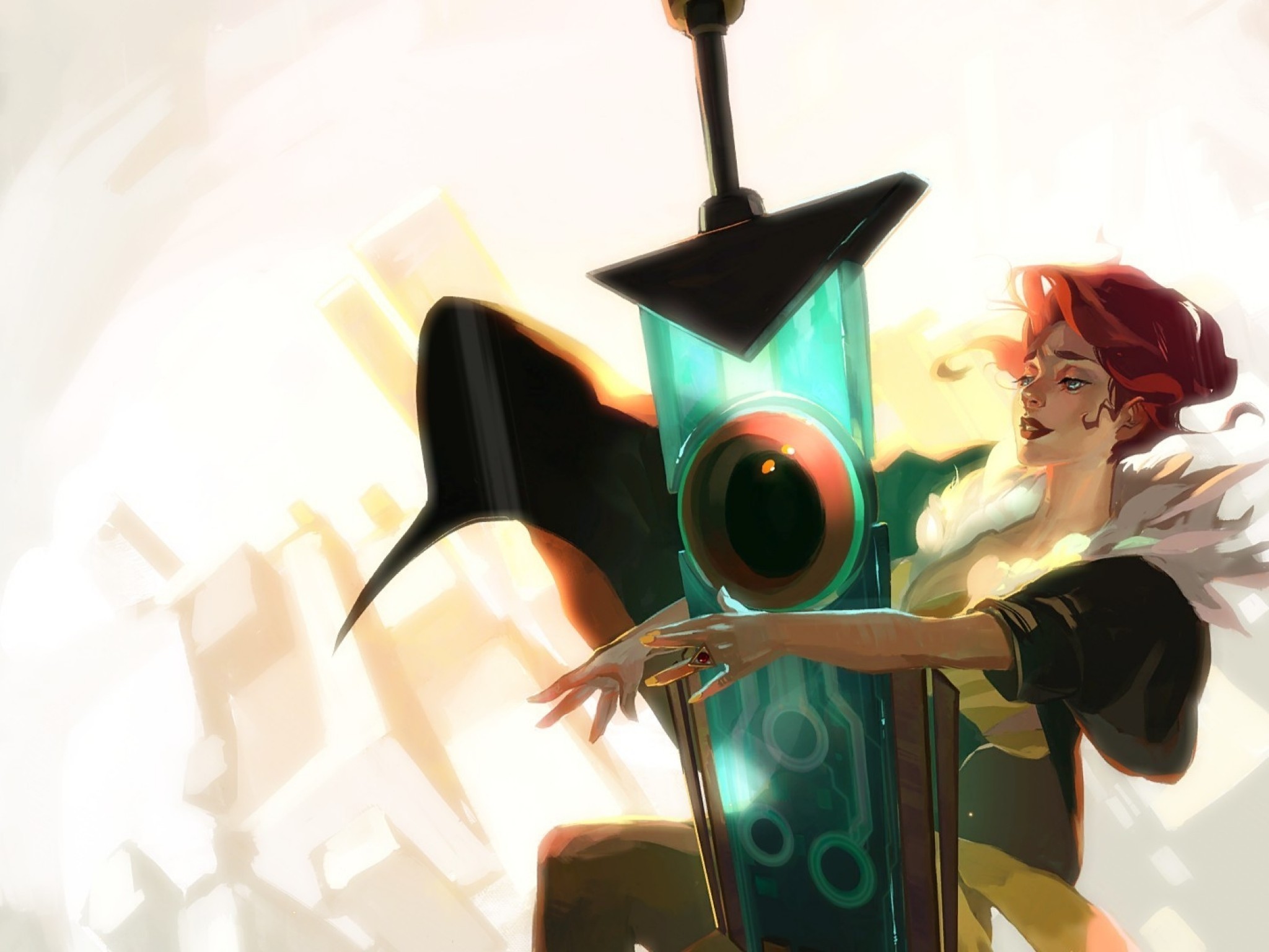Transistor, Red, Big Sword, Artwork - Transistor Concept Art ...