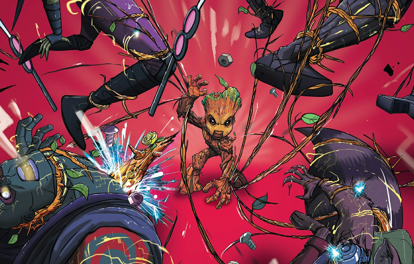 Photo Wallpaper Fight, Comic, Rage, Marvel, Comics, - Groot Comics ...