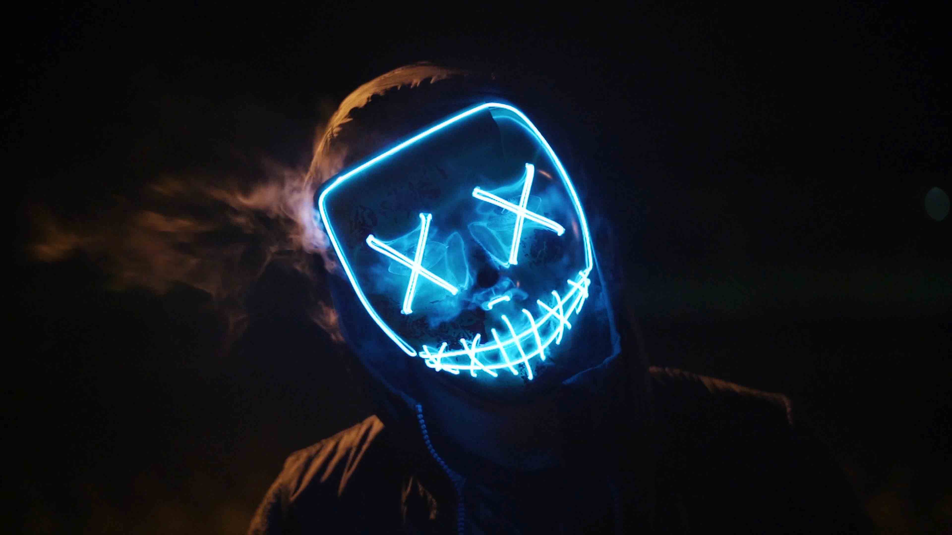 Art Black Background Blur Wallpaper - Anonymous Light Mask - 3840x2160 ...