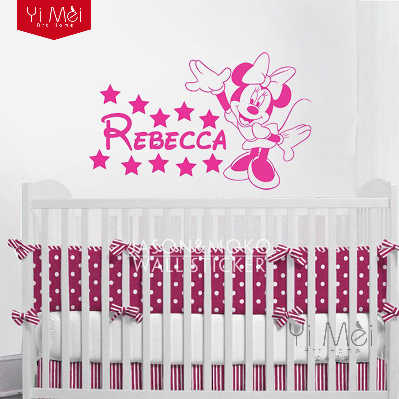 Minnie Mouse Personalised Name Kids Bedroom Nursery - Mickey Mouse ...
