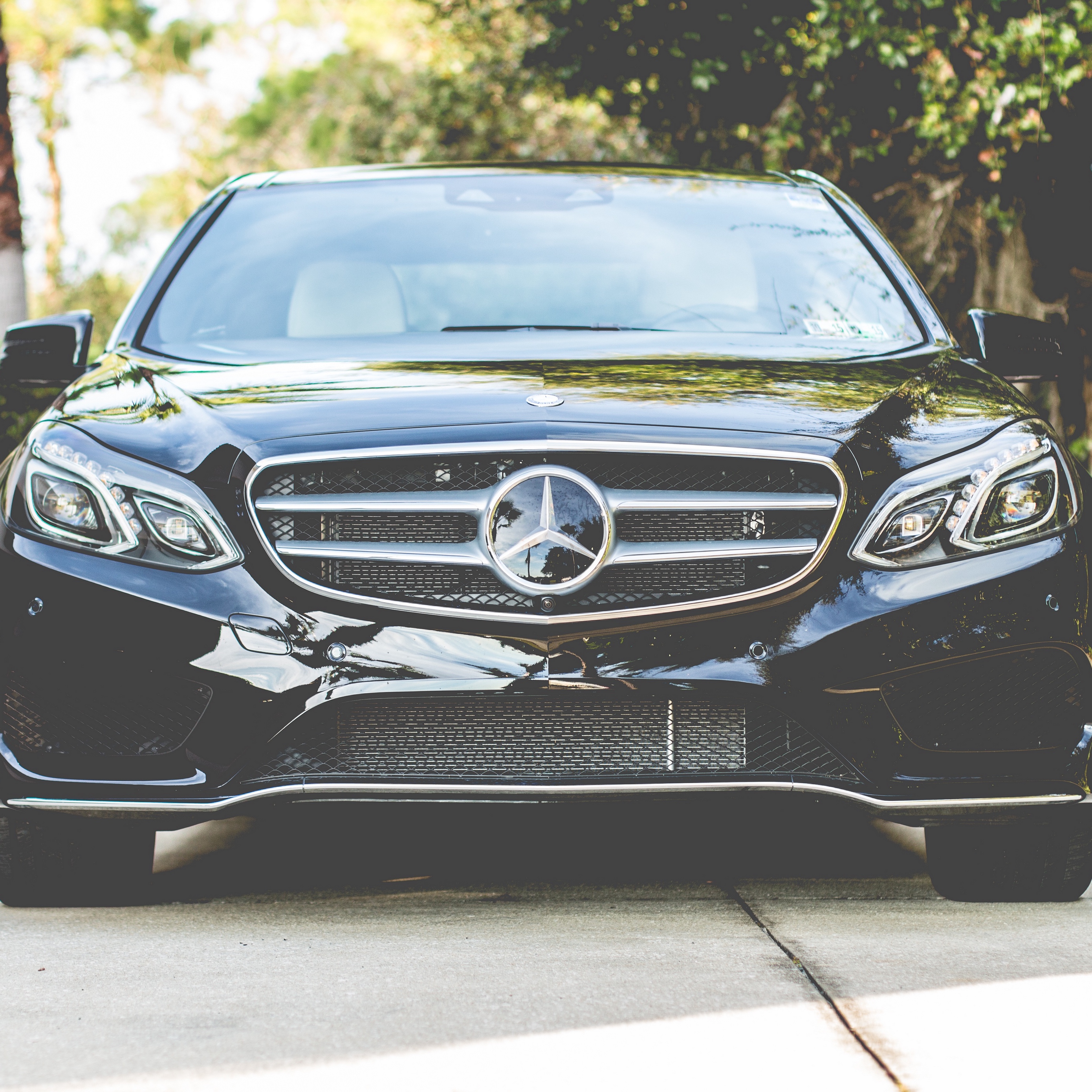 Wallpaper Mercedes Benz, Front View, Logo - Mercedes Benz E Class ...