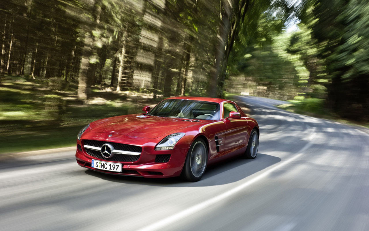 Best Beautiful Car Wallpaper - Mercedes Sls Amg Rot - 1280x800 ...