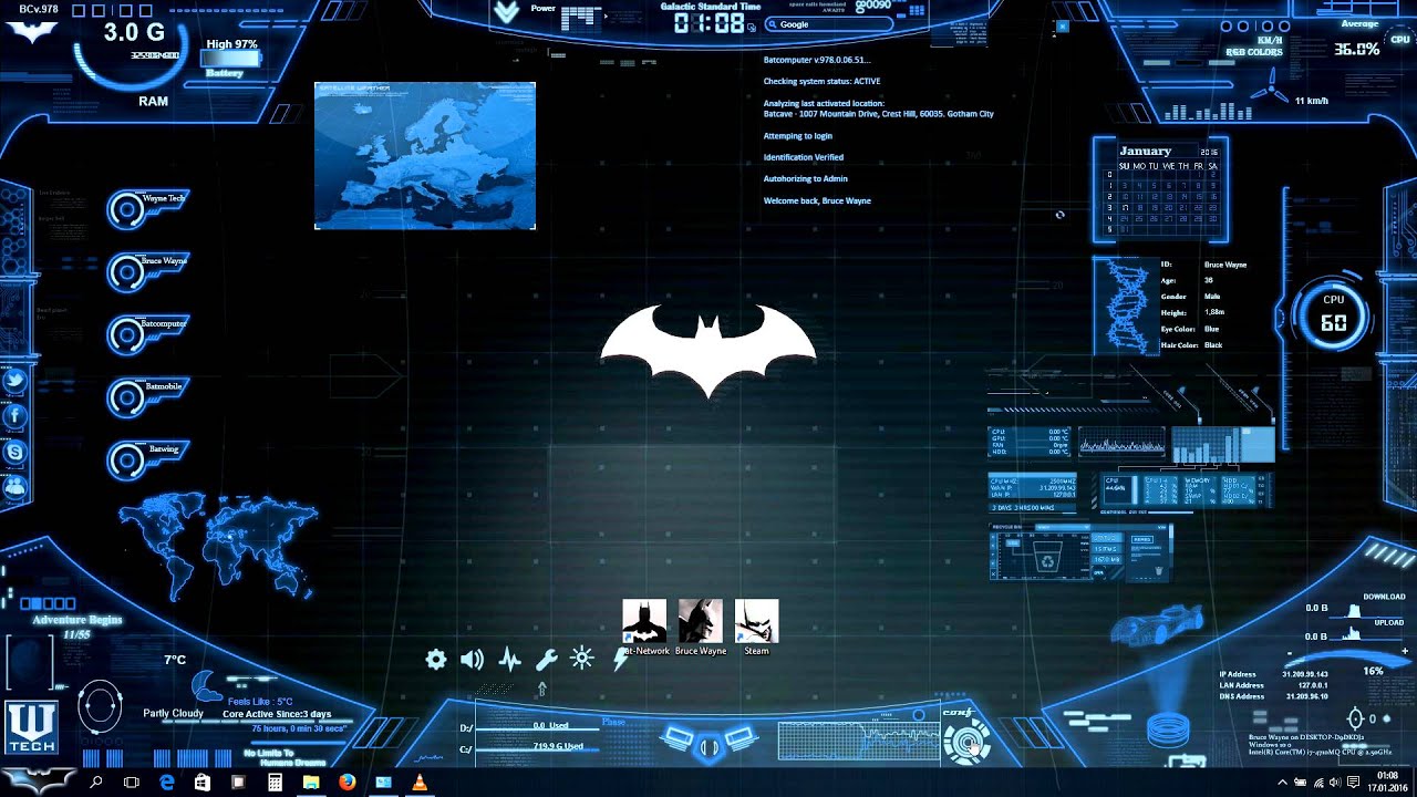 Batcomputer Desktop - 1280x720 Wallpaper - teahub.io
