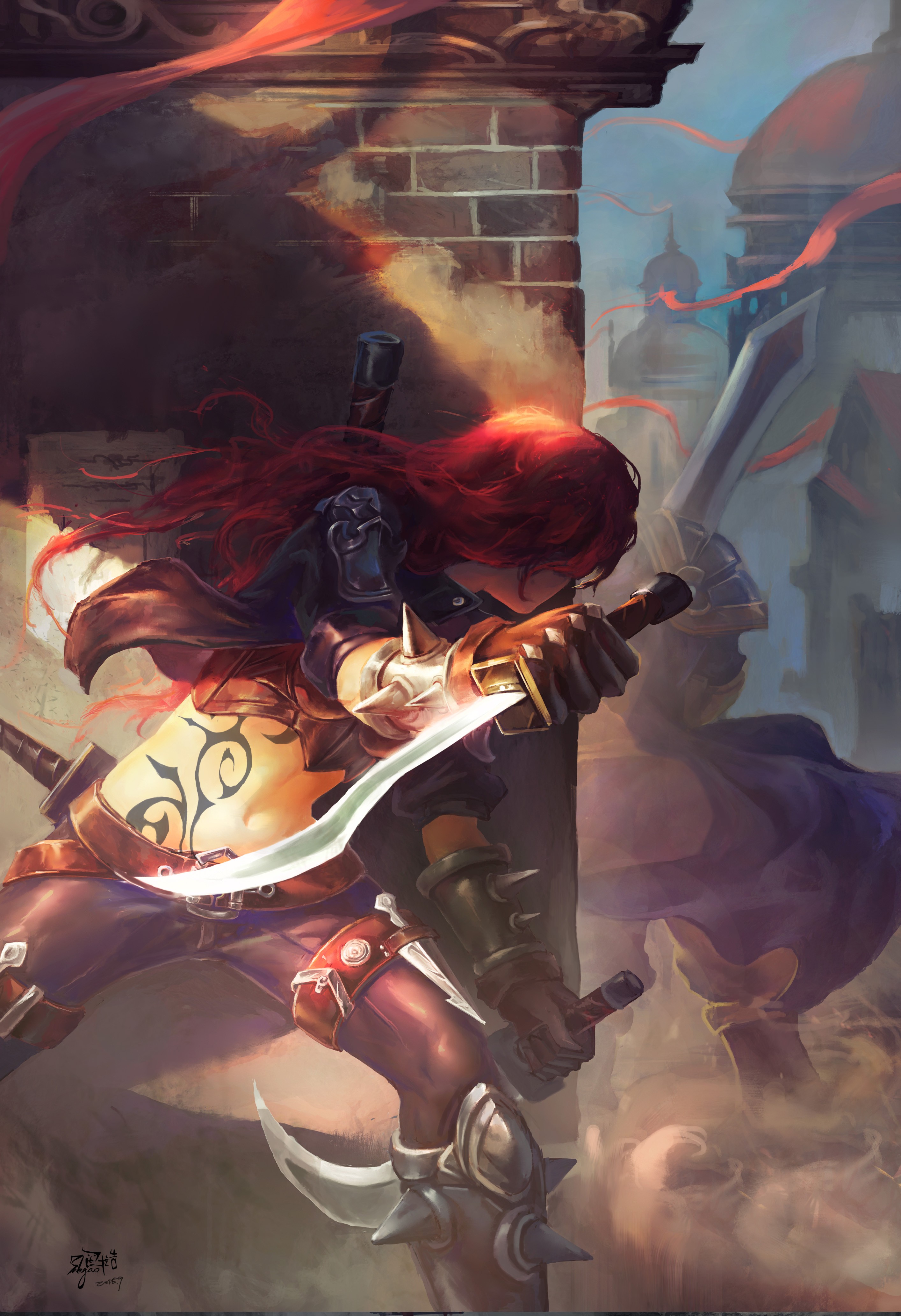 Katarina Vs Garen By A70172219 Hd Wallpaper Fan Art - League Of Legends ...