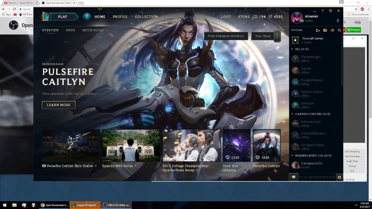 League Of Legends Stream Setup - 1280x720 Wallpaper - teahub.io