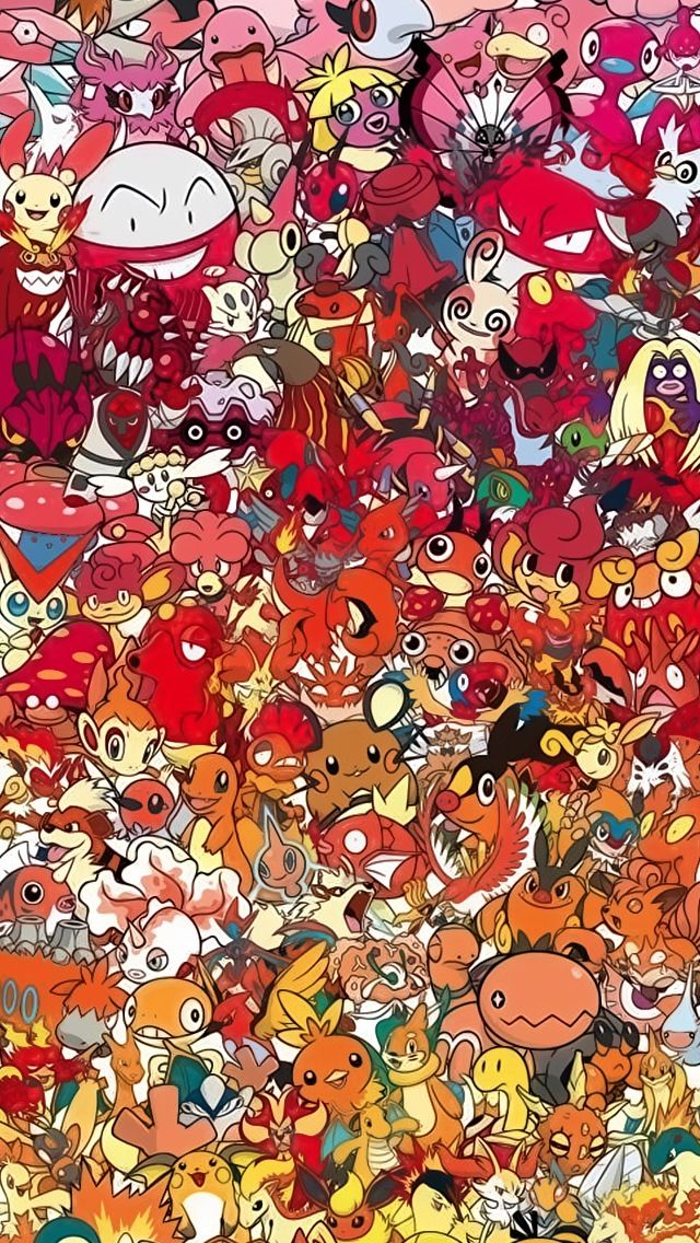 Pokemon With Red Color - 640x1136 Wallpaper - teahub.io