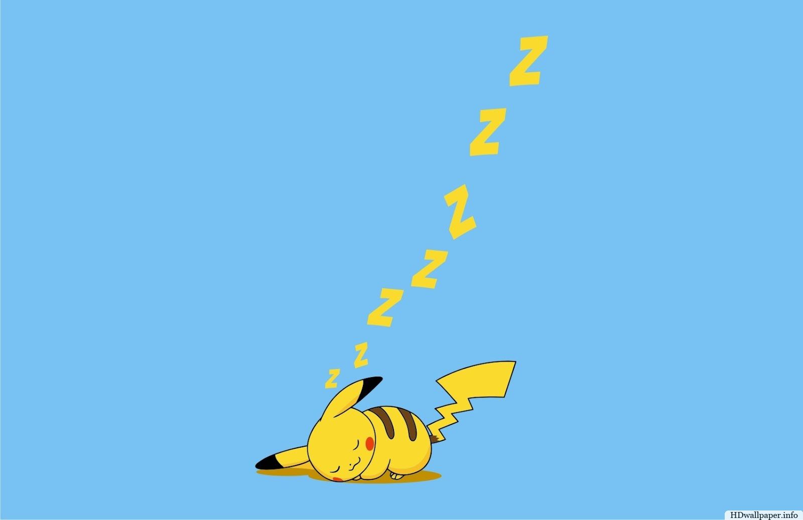 Pikachu Sleeping - 1600x1037 Wallpaper - teahub.io
