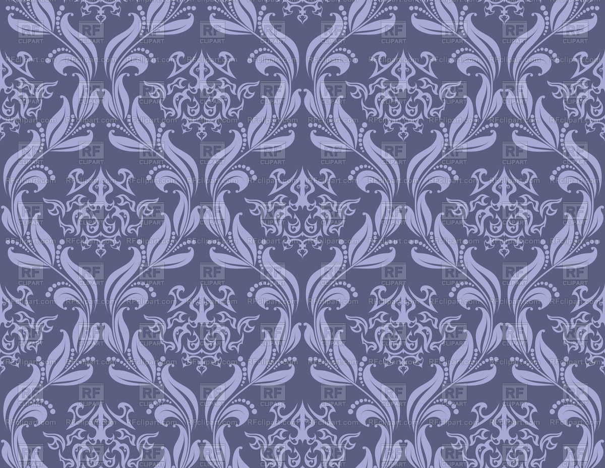 Old Style Blue Wallpaper With Vintage Ornament Vector - Illustration ...