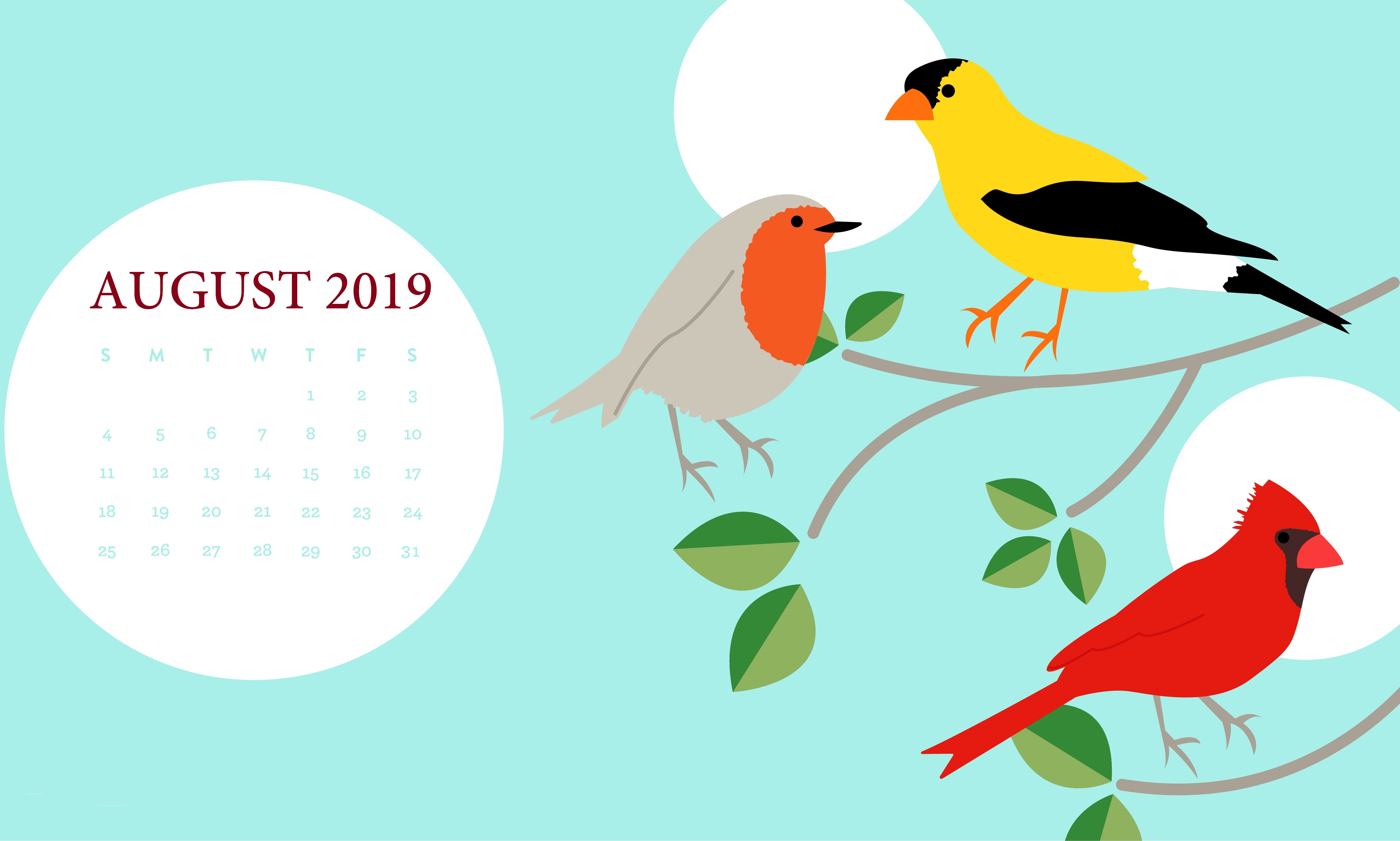 August 2019 Hd Calendar Desktop Wallpaper - August 2019 Desktop ...